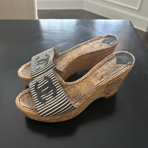 Shoes | Chanel Platform Slides | Poshmark